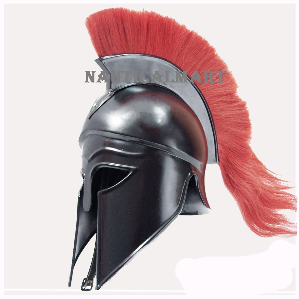 Greek Corinthian Helmet with Red Plume Armor and 50 similar items