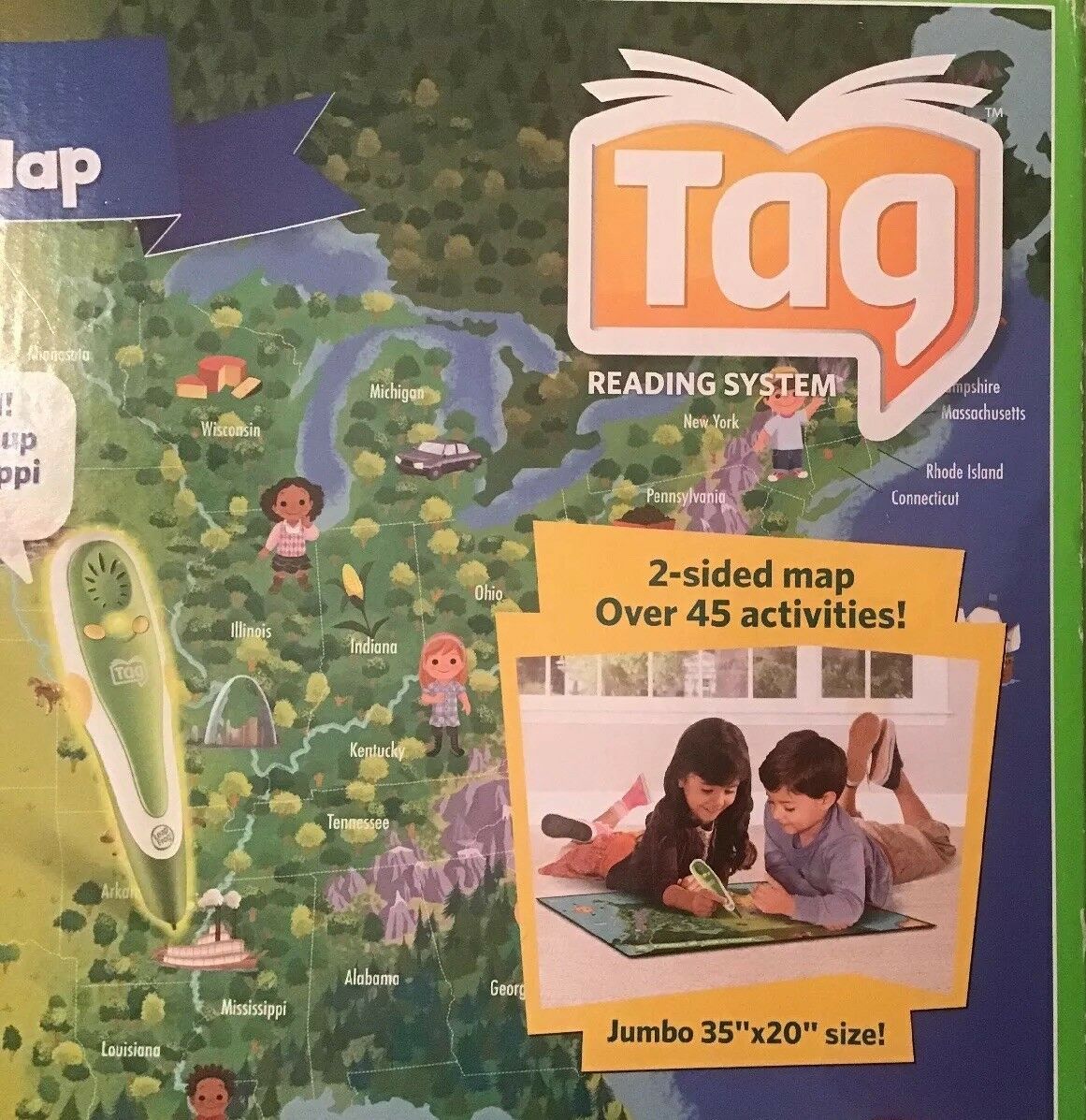 LeapFrog Tag - Interactive UNITED STATES MAP Learning System - Pen Not ...