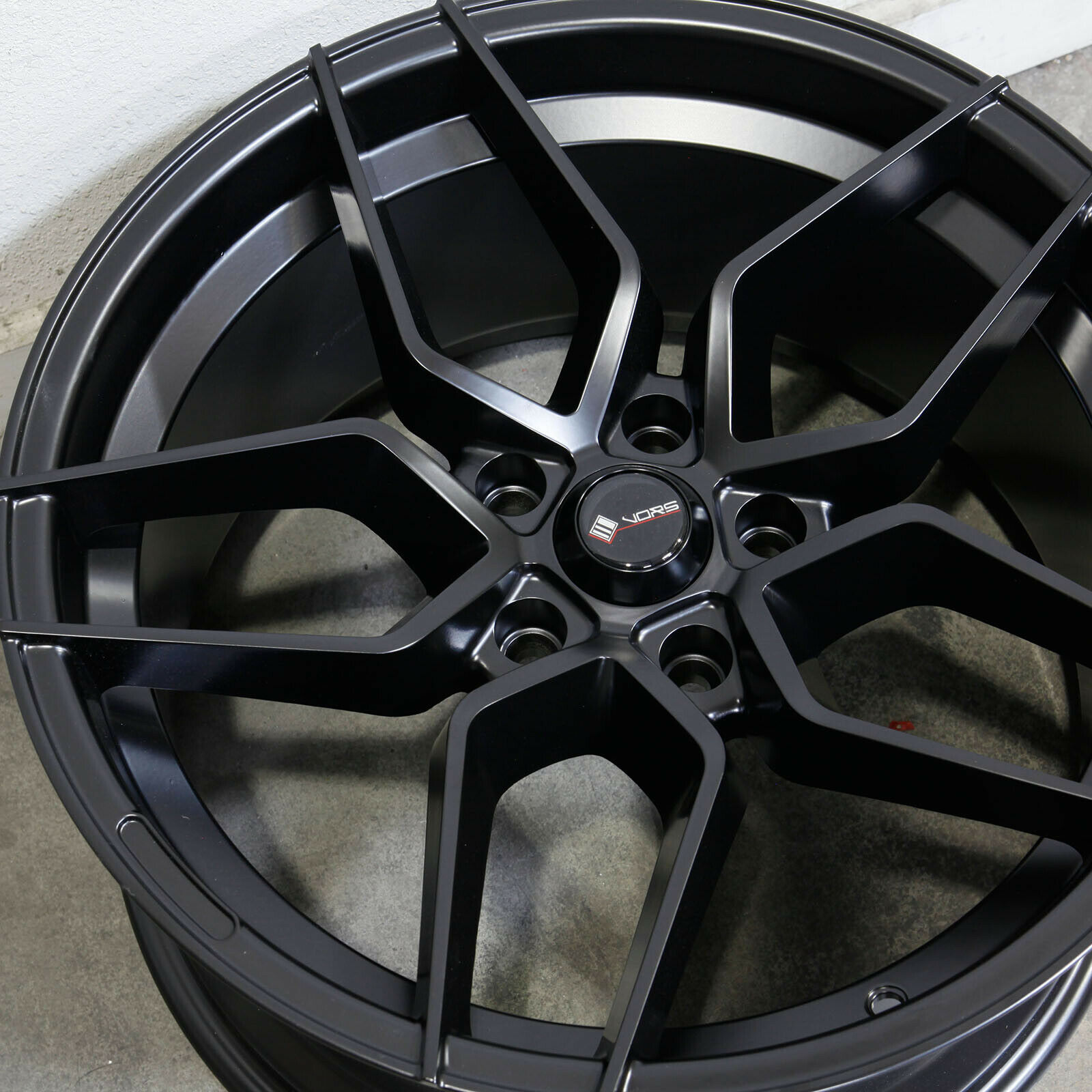 18x9.5 Vors LP1 5x115 35 Matte Black Wheels Rims Set(4) 73.1 - Wheels