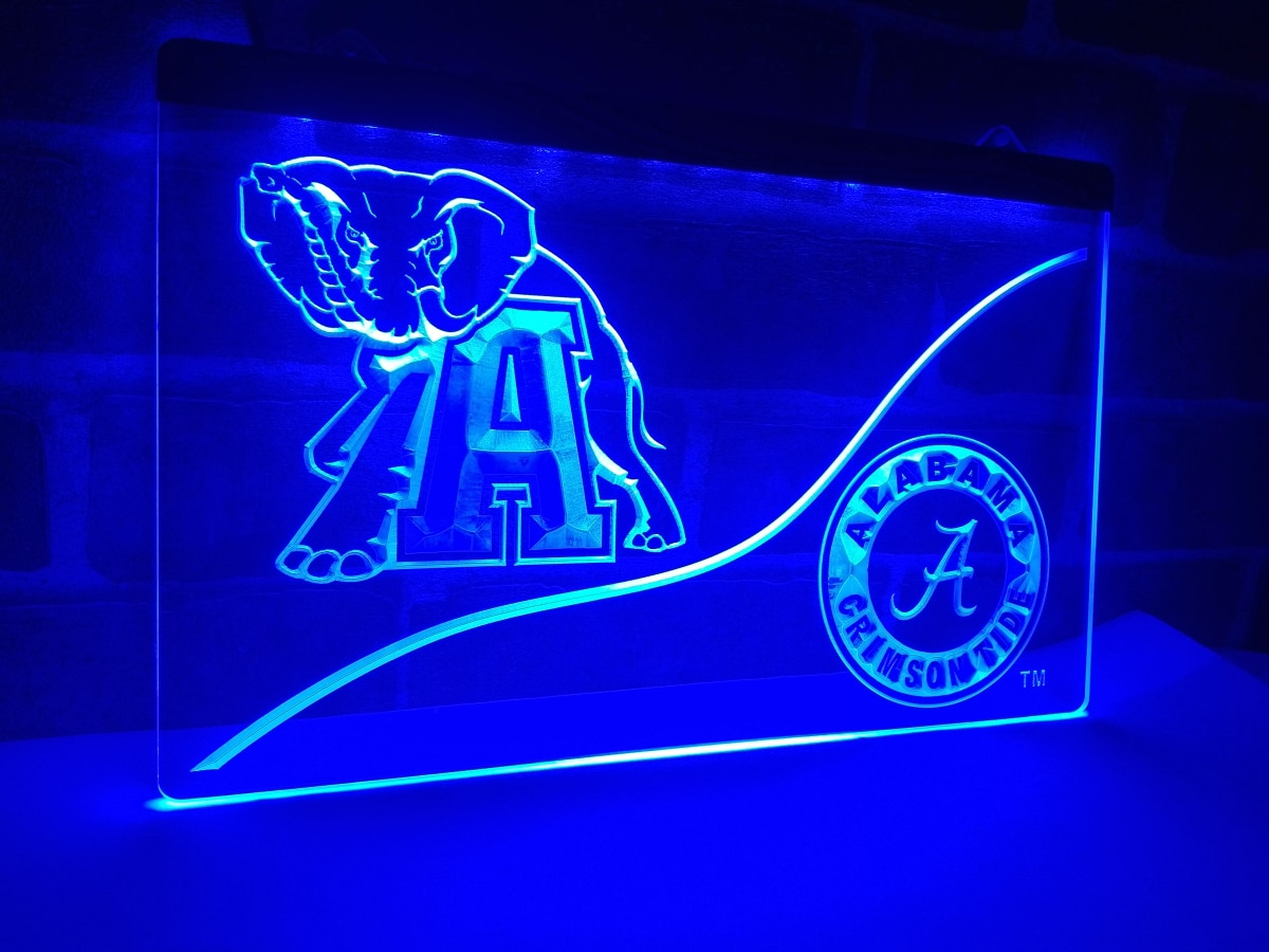 Alabama Crimson Tide Football Club LED Neon Light Sign home decor craft ...