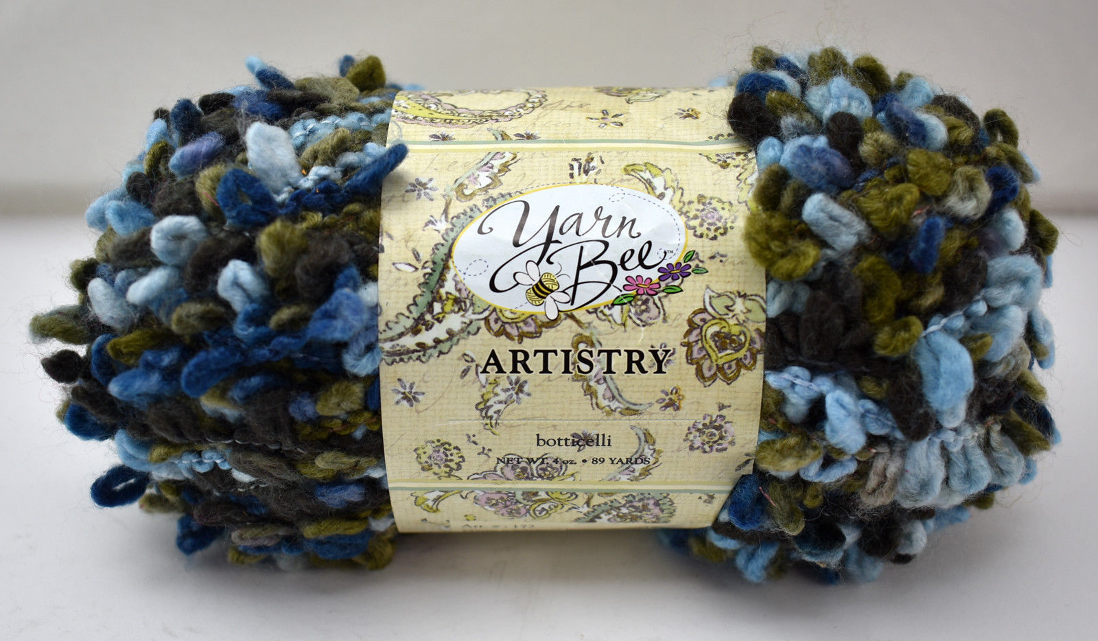 Yarn Bee Artistry Bulky Boucle Yarn - 1 Skein Color Botticelli #112 - Yarn