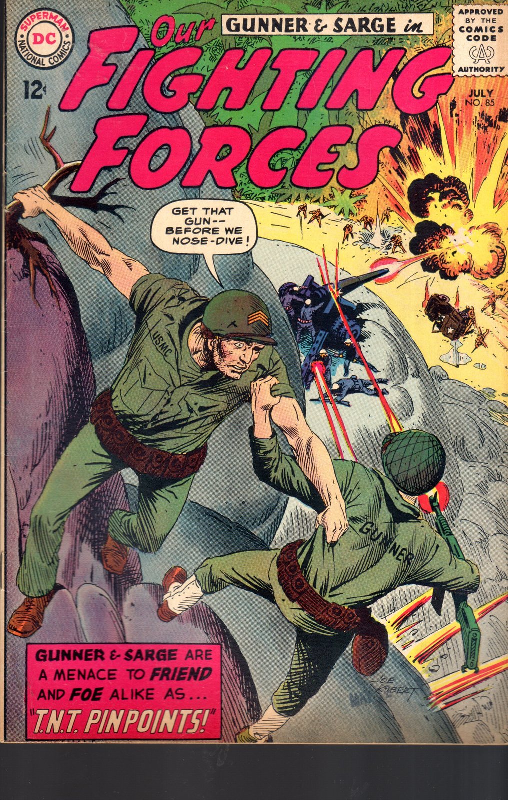 Our Fighting Forces DC Comic Book #85 Gunner and Sarge, 1964 FINE/FINE+ ...