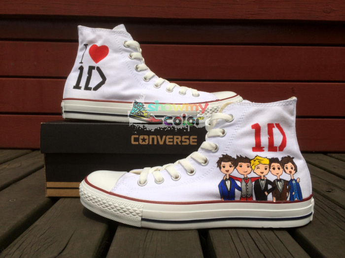1D Converse Chuck Taylor Women Men Shoes One Direction Design Hand ...