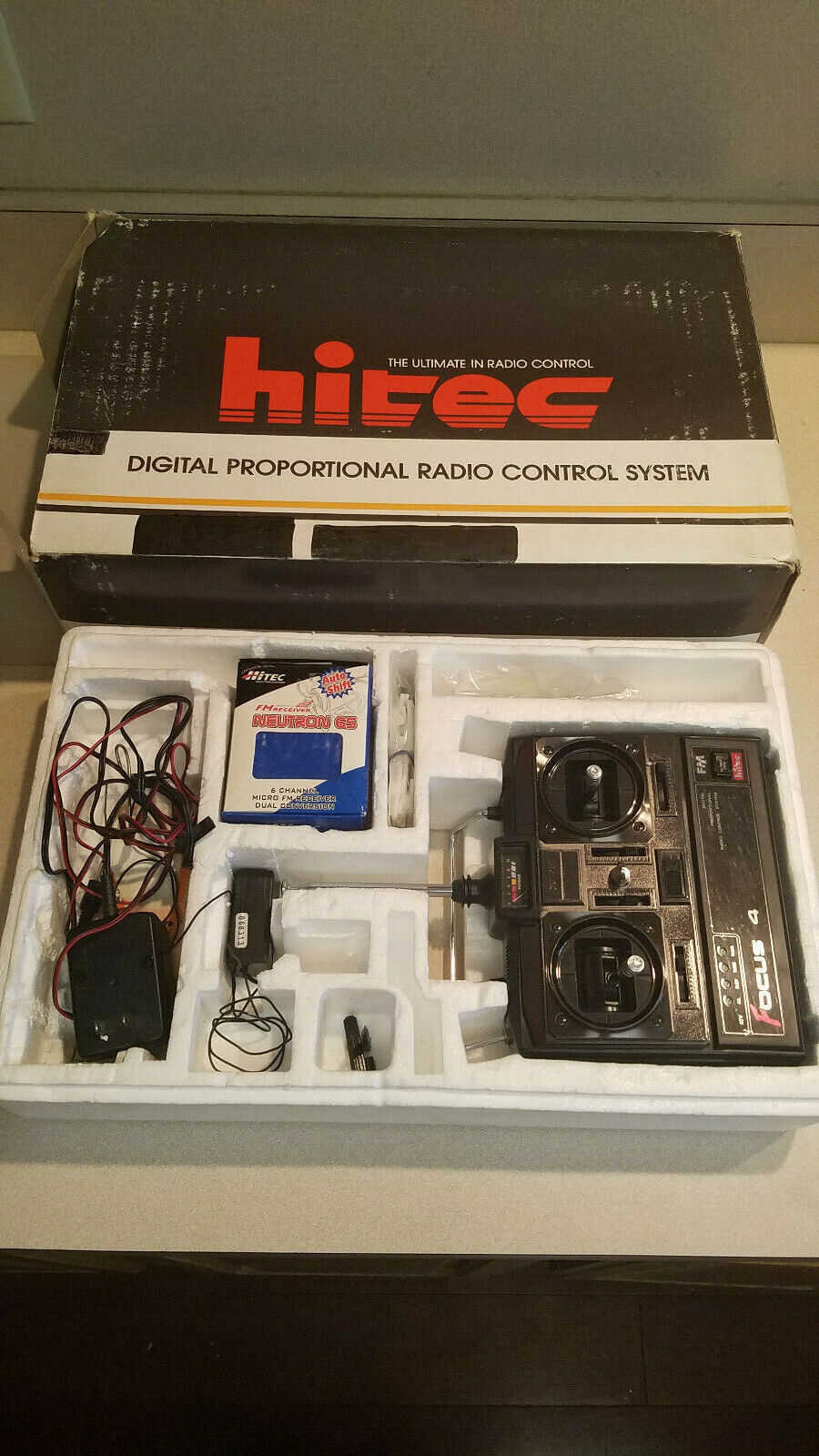HITEC DIGITAL PROPORTIONAL RADIO CONTROL FOCUS 4 FM SYSTEM AIRCRAFT ...