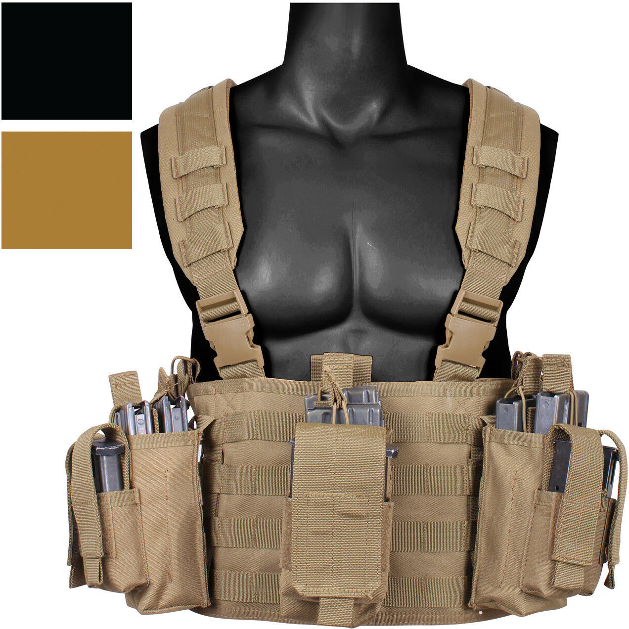 Tactical Operator Chest Rig MOLLE Pouches Belt Military Police Army ...
