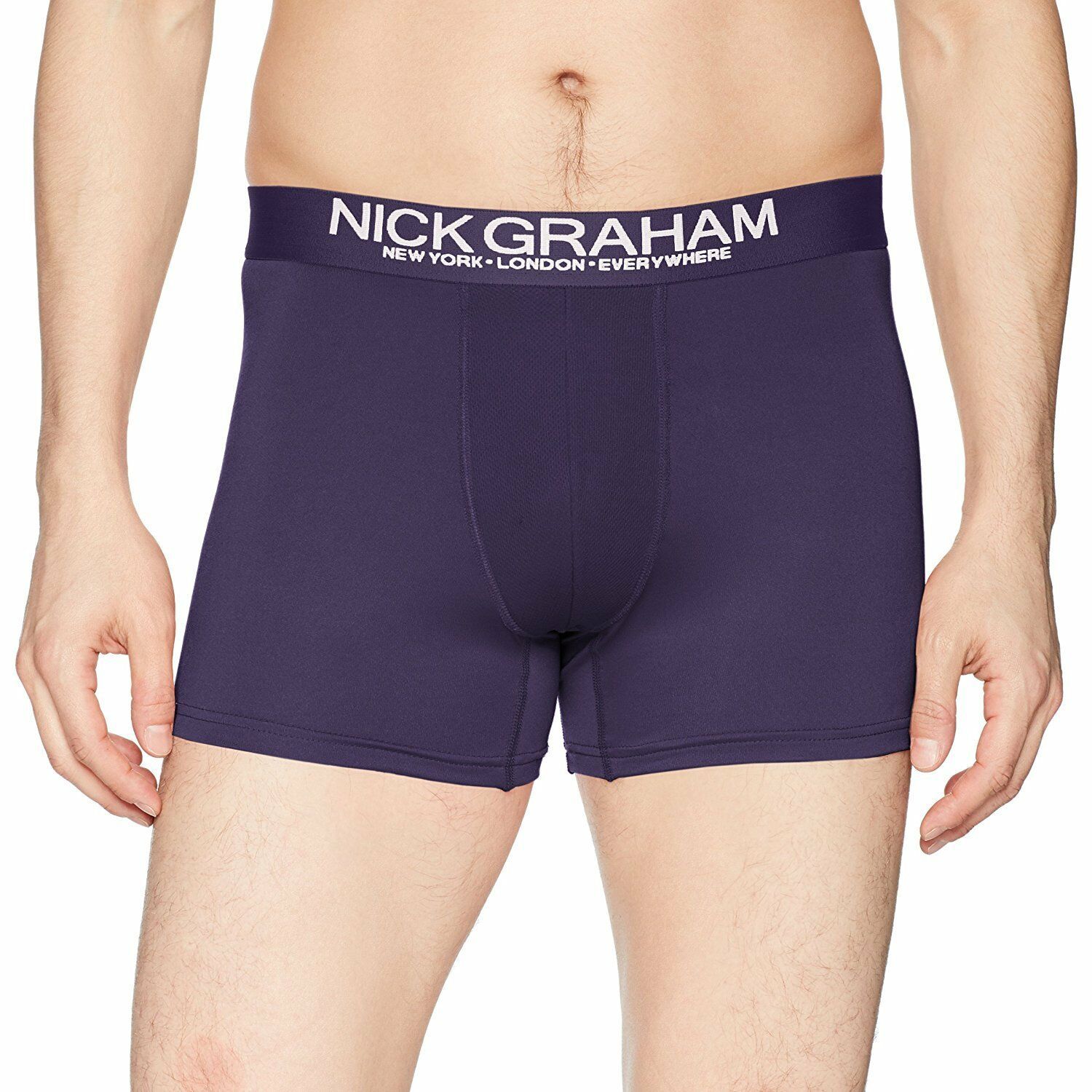 Nick Graham Performance Stretch Men's Boxer Brief No Fly Navy Blue XL ...