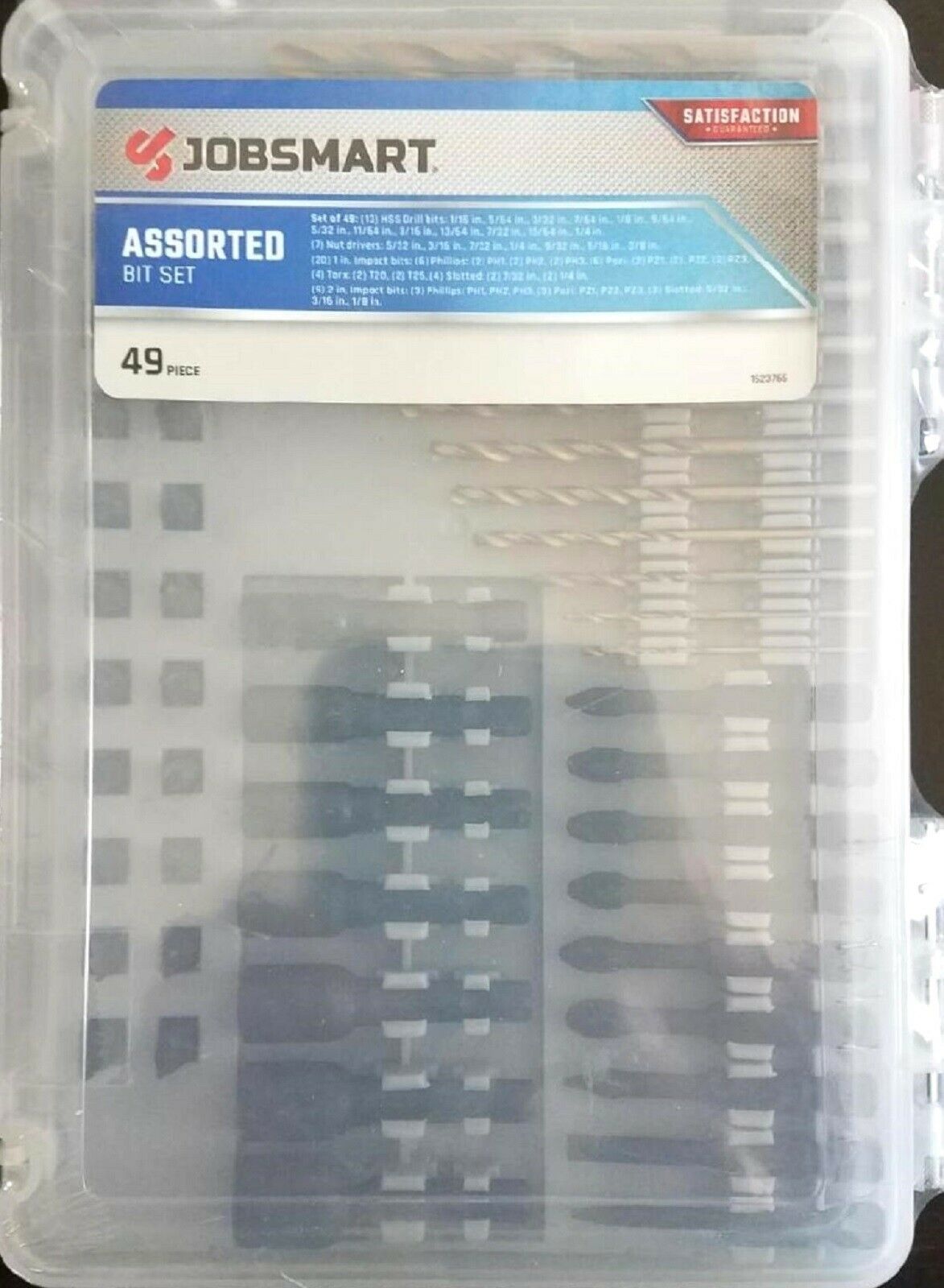 Jobsmart 49 Piece Assorted Bit Set Bit Set New In Box - Power Tool ...