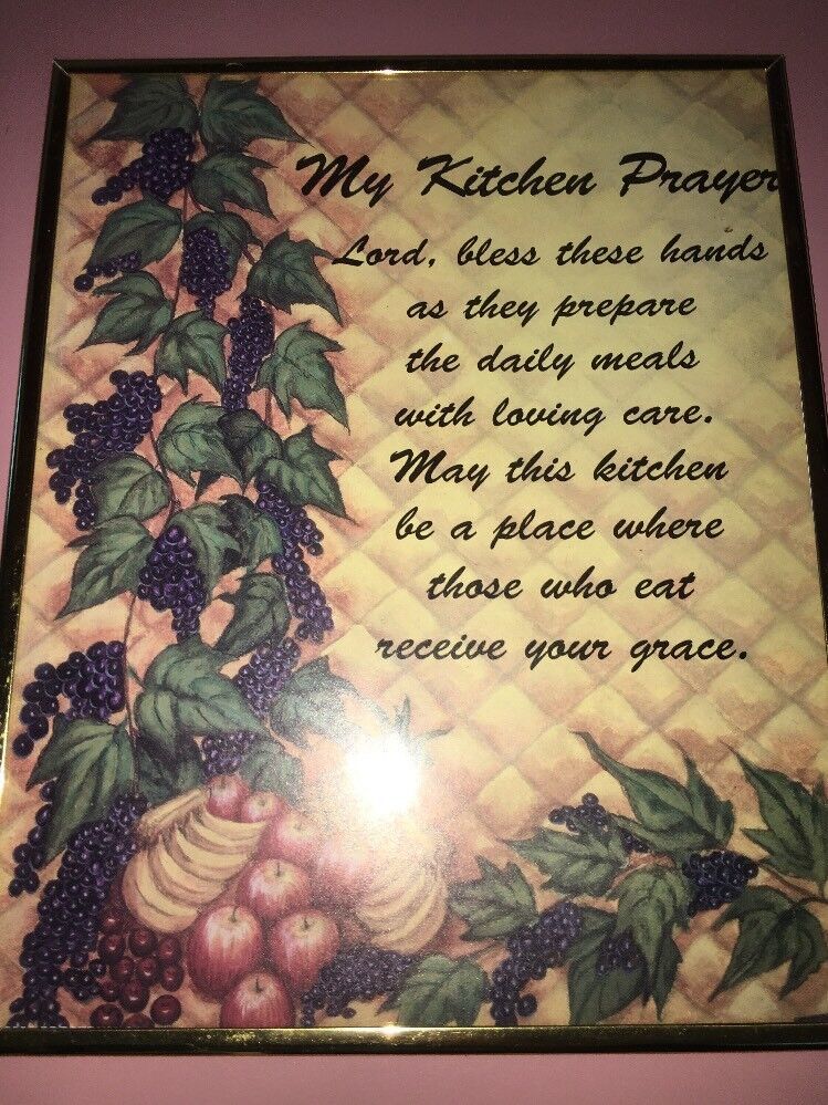 my kitchen prayer lord, bless these hands as they prepare artwork frame