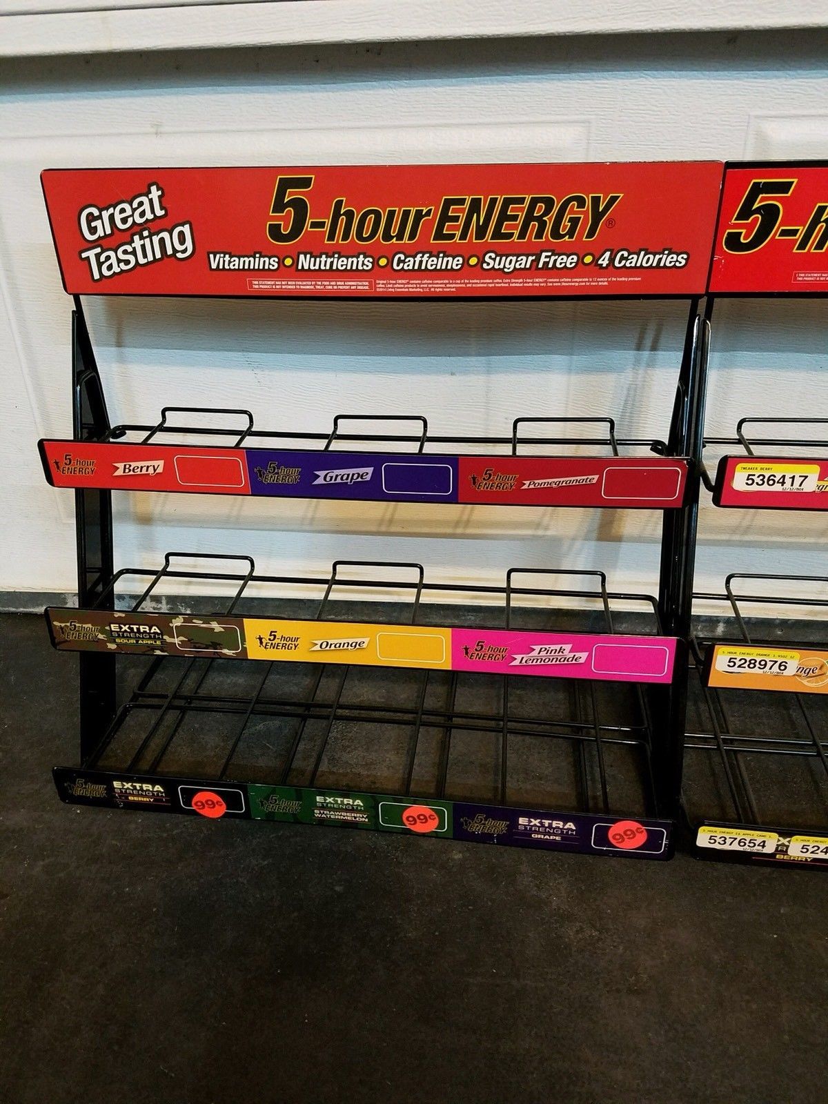 Retail 5 hour Energy Shot 3 Shelf Metal Counter Display Rack Gas ...