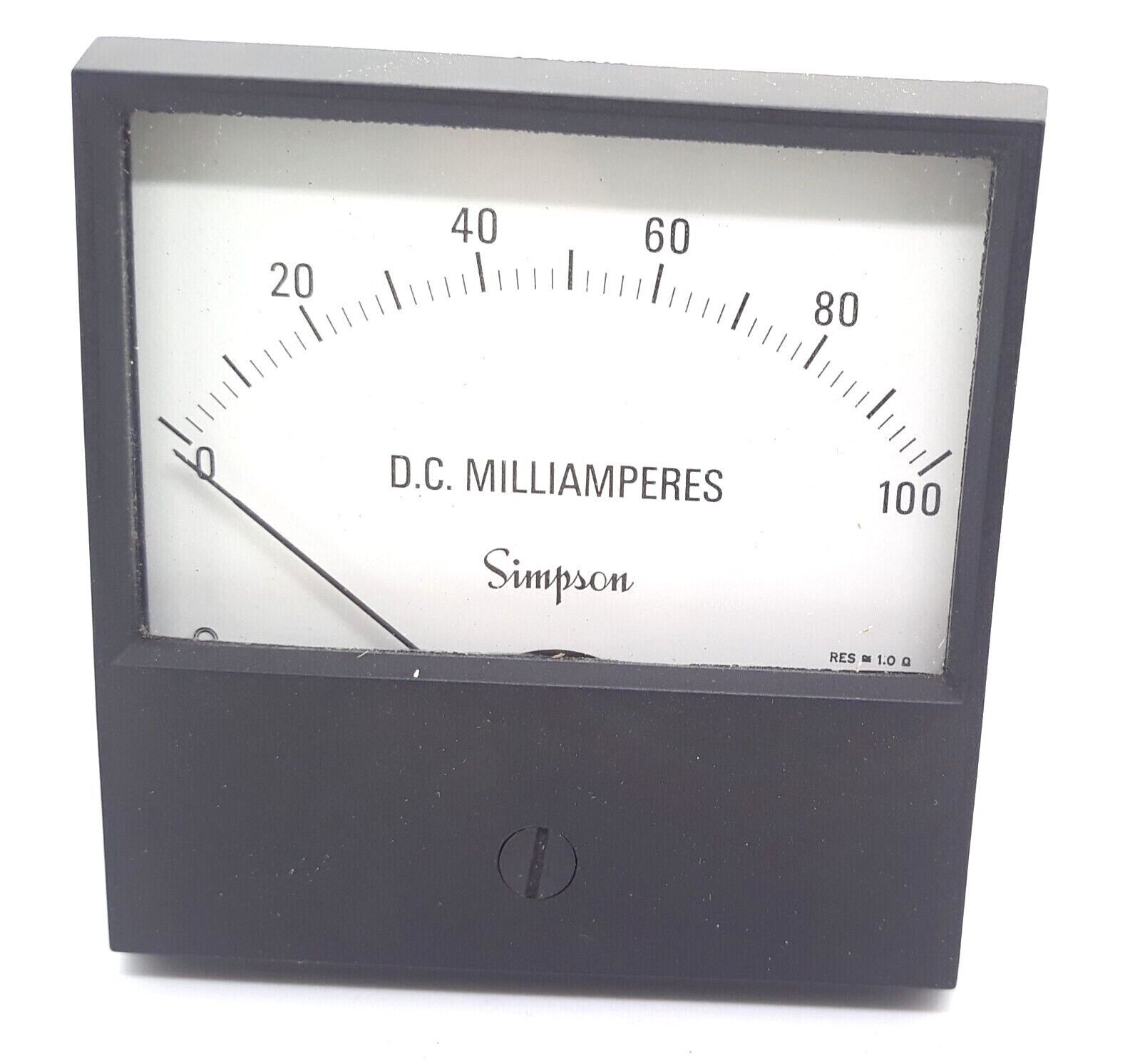 Simpson Panel Meter DC Milliamperes 0-100 - Test Meters & Detectors