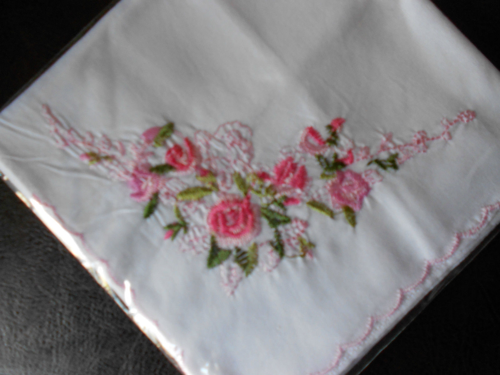 Single embroidered elegant women's 100% Cotton Handkerchief ...