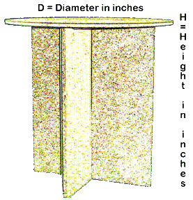 Large size round particle board display table- you pick the diameter ...