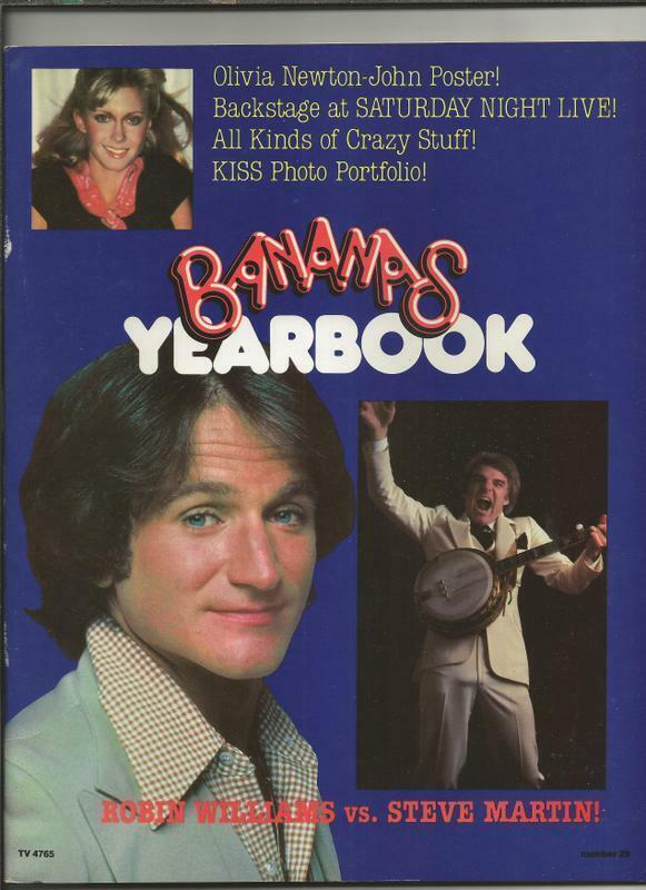 ORIGINAL Vintage 1979 Bananas Yearbook Robin Williams Steve Martin Kiss ...