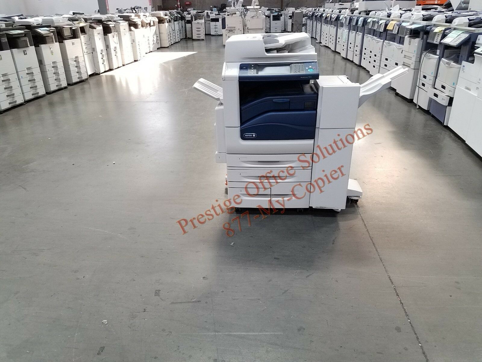 Xerox WorkCentre 7855 Color Copier Printer with Stapling Finisher - Copiers
