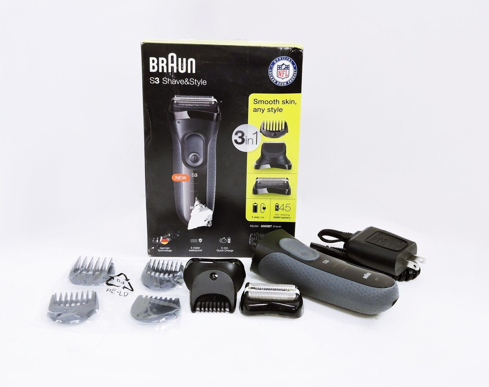BRAUN S3 SHAVE & STYLE 3000BT SERIES3 3-IN-1 SHAVER - Men's Shavers