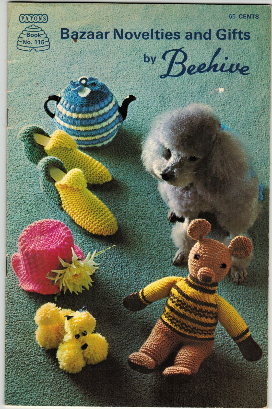 Vtg Knit Crochet Bazaar Novelties Dog Coat Slippers Poodle Covers ...