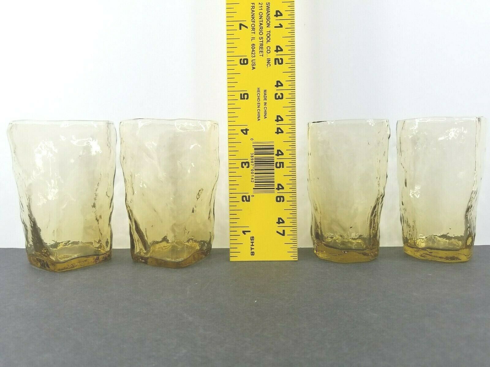 Seneca Driftwood Amber (6) Flat Tumbler (11) Juice Glass Set Vintage ...