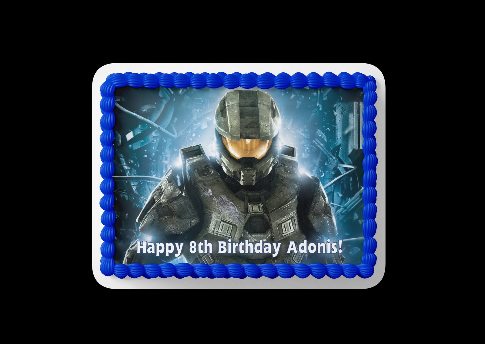 Halo Master Chief Cake Topper Frosting Sheet/ Personalize w your name ...