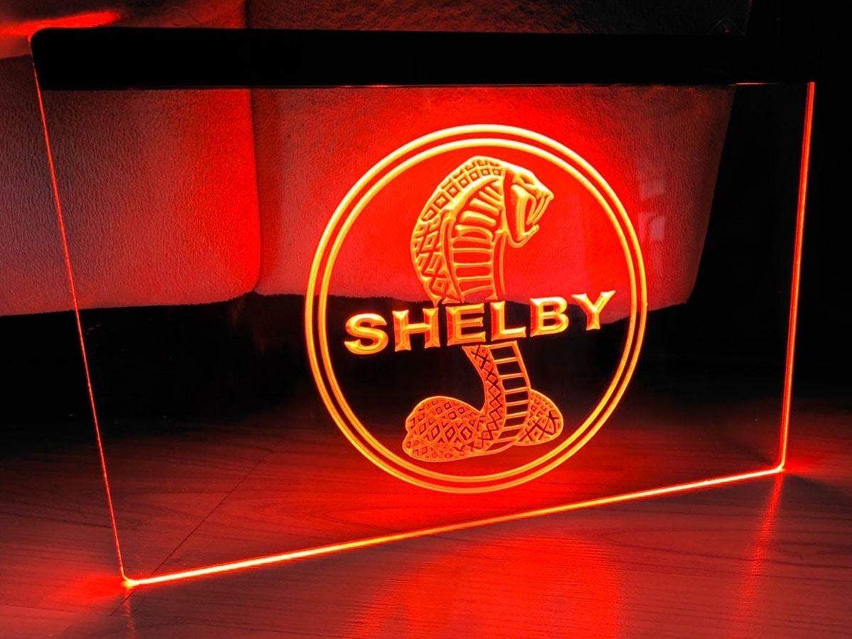 Shelby LED Neon Sign Hang Signs Wall Home Decor, Room, Garage Craft ...