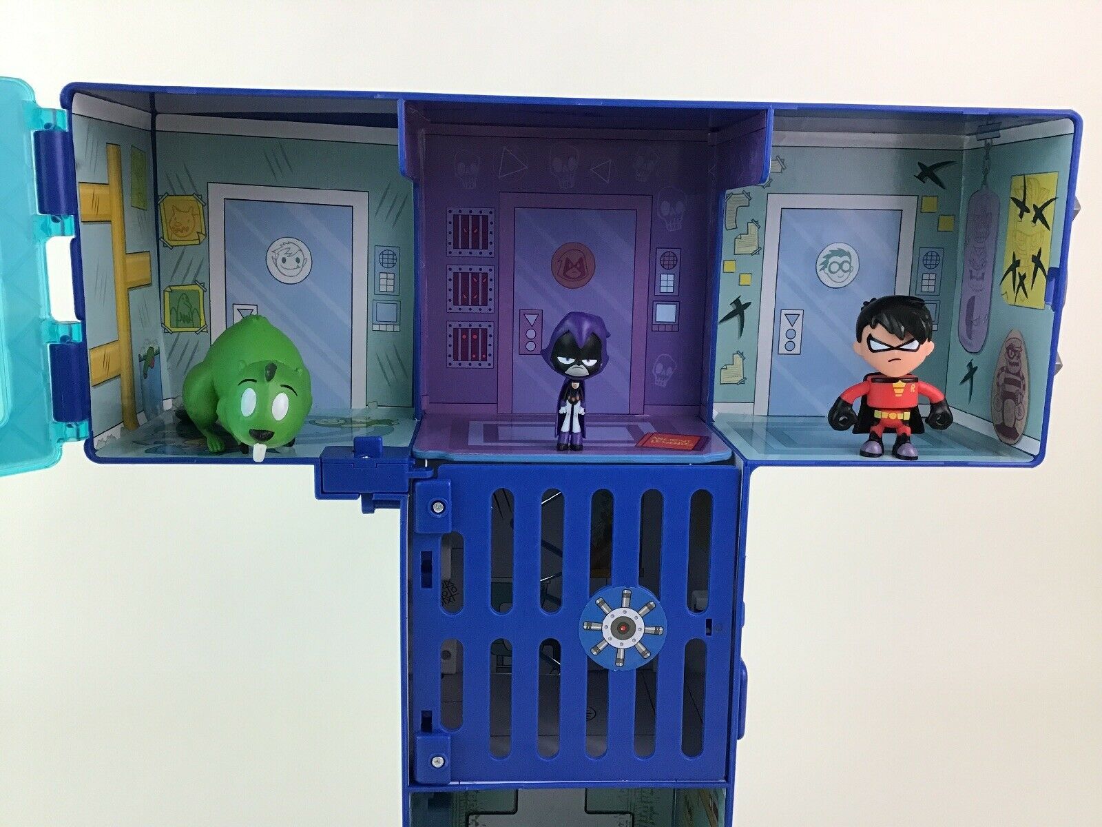 Teen Titans Go Tower Playset Talking 11pc Lot Robin Cyborg Raven Beast ...