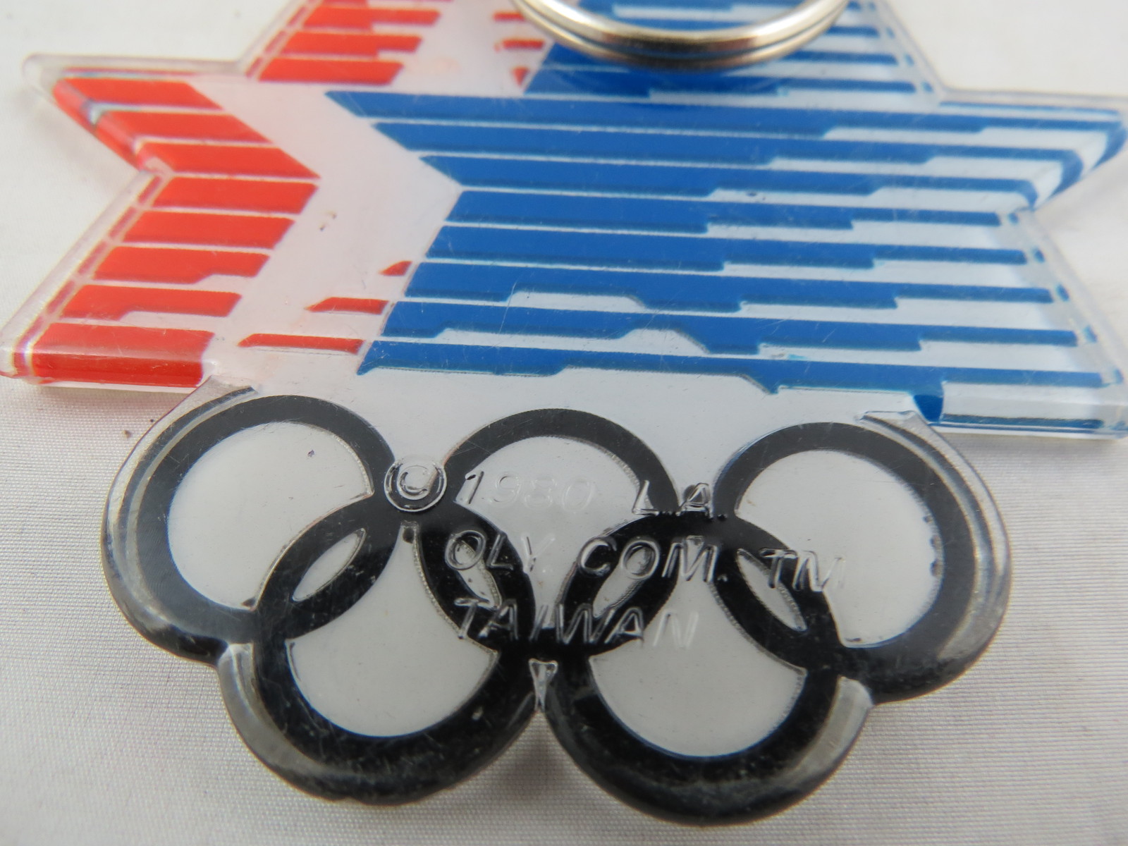 1984 Summer Olympic Games Keychain - Large Oversized Logo - Plastic ...