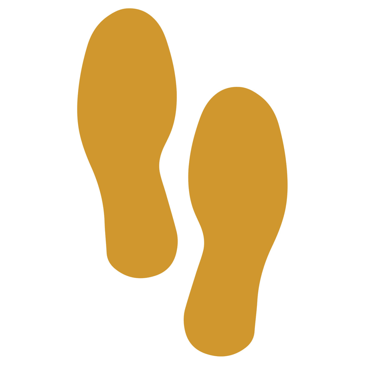 LiteMark Mini Size Gold Durable Footprint Decals - Pack of 20 (10 Pairs ...