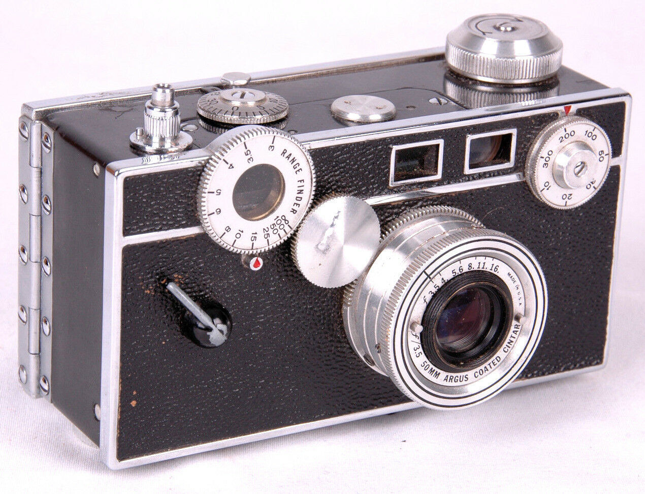 Argus C3 Standard Rangefinder Film Camera-Cintar 50mm Lens-Leather Case ...