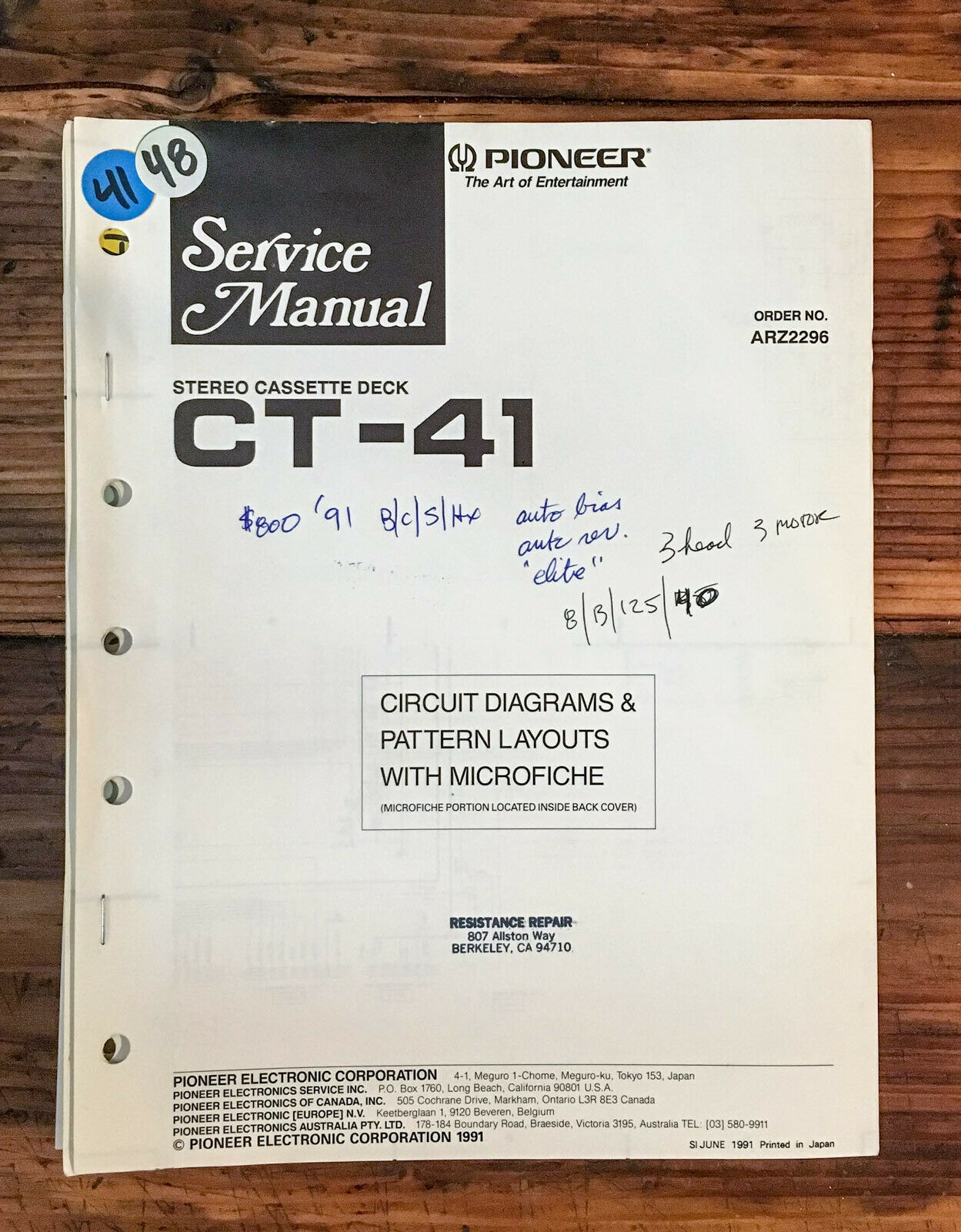 Used Pioneer CT-41 Tape recorders for Sale | HifiShark.com