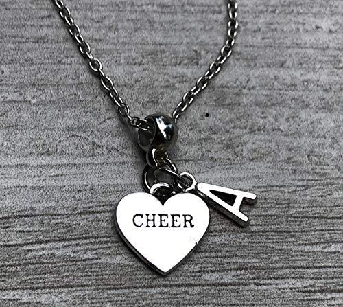 Personalized Cheer Necklace with Initial Charm, Girls Cheerleading ...