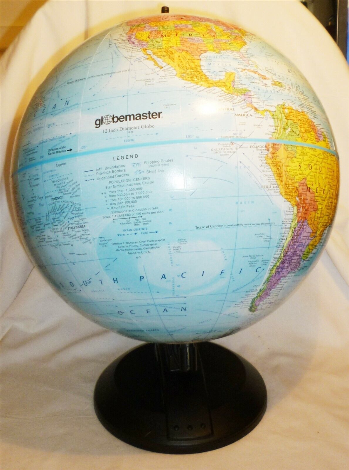 GLOBEMASTER 12" WORLD MAP GLOBE SCANGLOBE - Globes