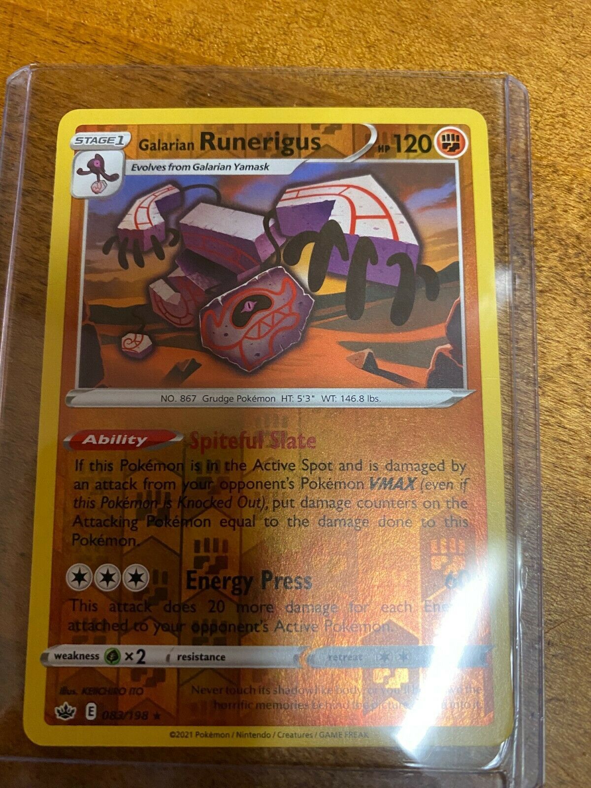 Galarian Runerigus 83 - Pokémon TCG Sword & Shield Chilling Reign Set ...