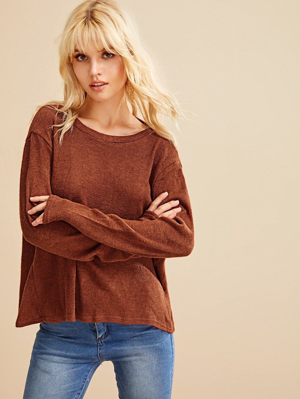 Twist Backless Solid Jumper - Tops