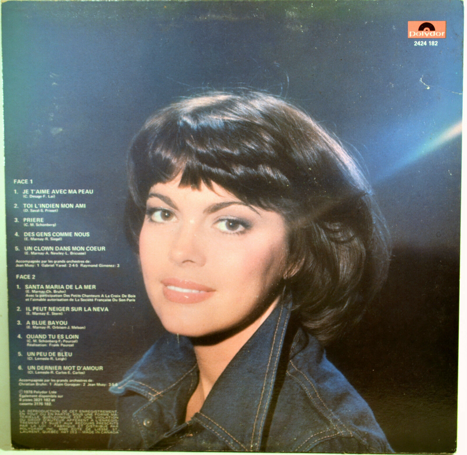 Album Vinyl Mireille Mathieu Fidèlement Votre 1978 Polydor 2424 182 ...