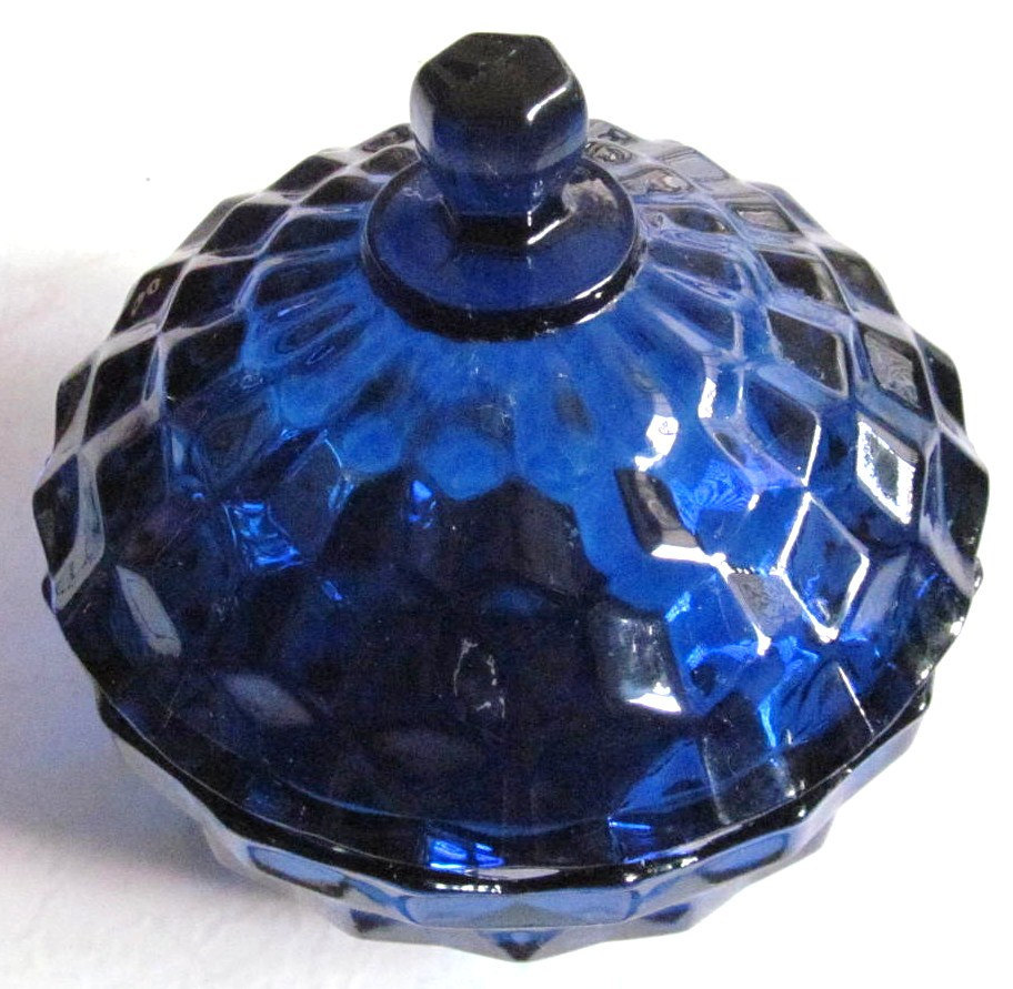 Vintage Indiana Glass Whitehall Pattern Cobalt Blue Color Candy Bowl ...