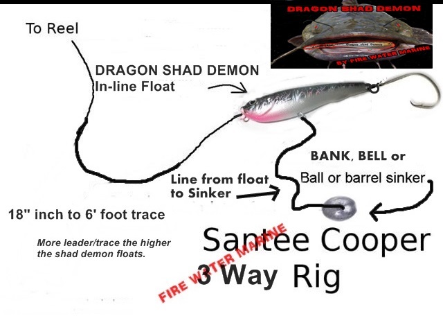 THE DRAGON SHAD DEMON - THE ULTIMATE IN LINE CATFISH FLOAT - SANTEE ...