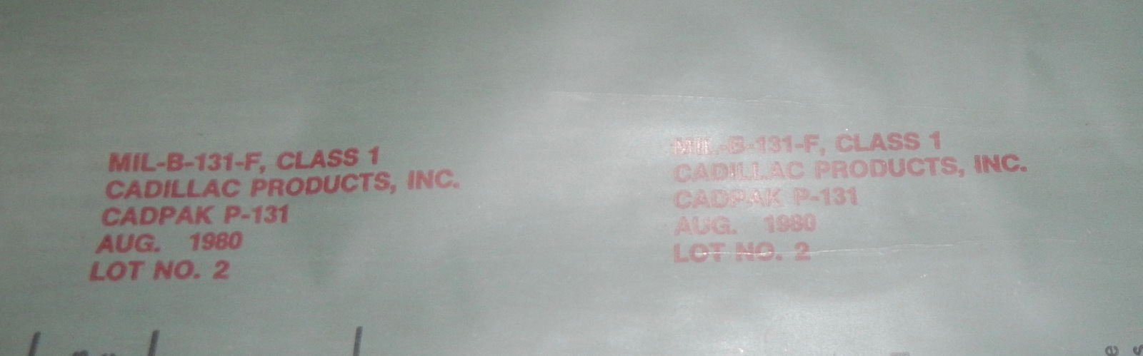 8415 Chemical Suit Protective Bags 6ea Mil-B-131-F Class 1 Cadpak P-131 ...