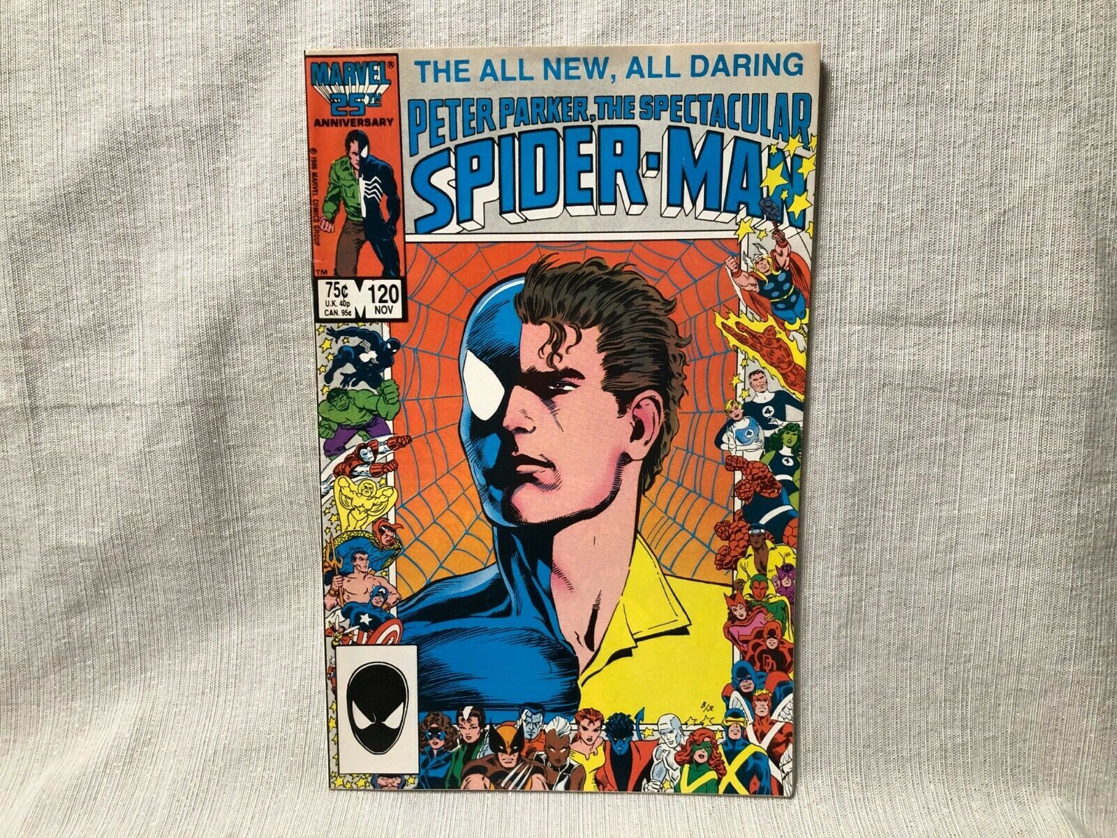 1985 Peter Parker Spectacular Spider-man #120 Marvel 25th Anniversary