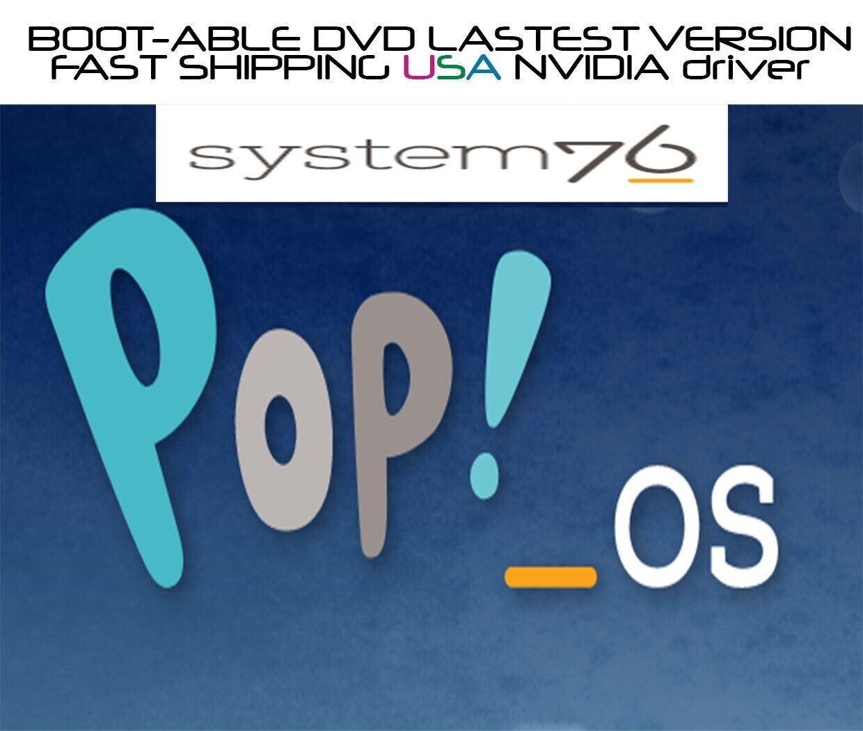 POP OS System 76 22.04 LTS NVidia Bootable DVD LATEST VERSION SAME DAY ...