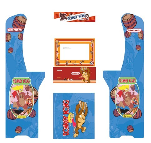 Atgames Legends Ultimate ALU Donkey Kong Retro design decal Arcade ...