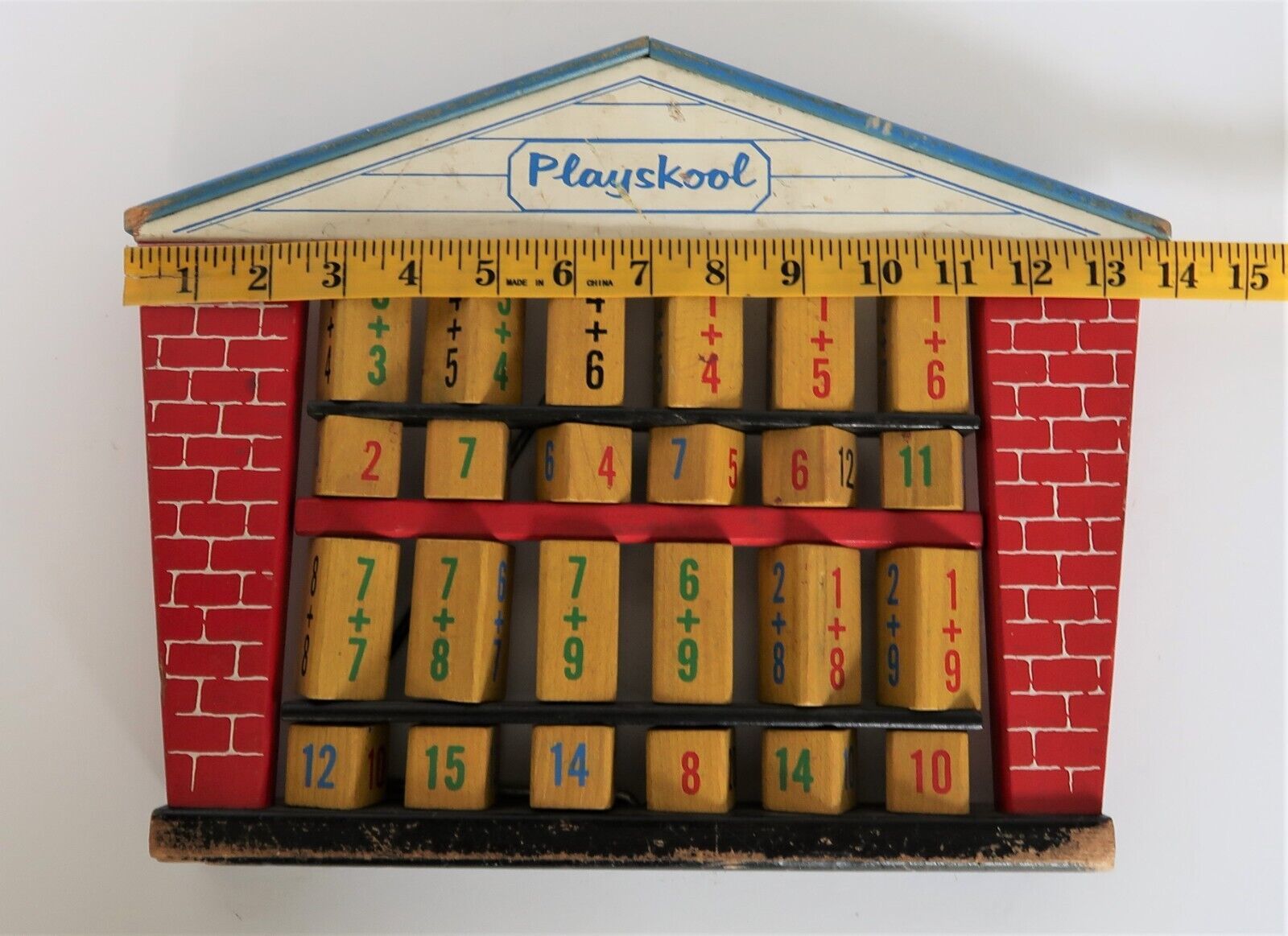 Vtg Playskool Arithmatic Math Educational Wooden Toy - Playskool