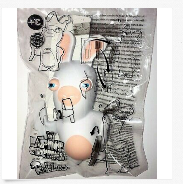2019 BURGER KING KIDS MEAL TOY RABBID LAPINS CRETINS ROYAL RABBID NEW ...