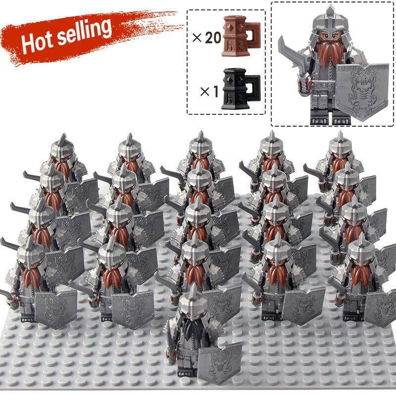 21Pcs/set The Dwarf Army Soldiers The Lord Of The Rings Military ...