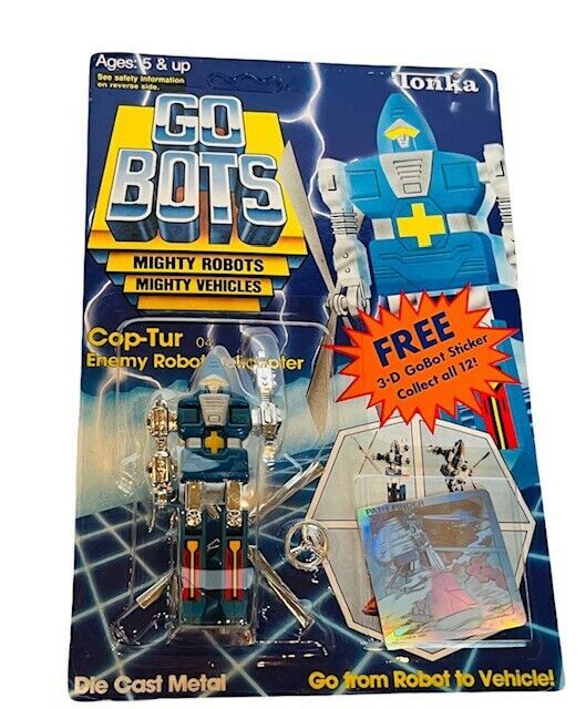 Go Bots Action Figure Cop-Tur Helicopter Gobots Transformer 1985 Tonka ...