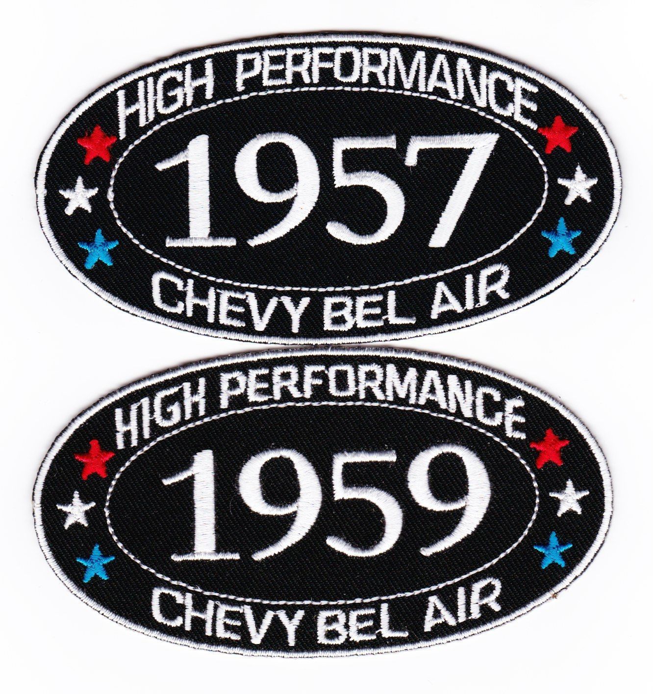 1957 1959 CHEVY BEL AIR SEW/IRON ON PATCH BADGE EMBLEM EMBROIDERED CAR ...
