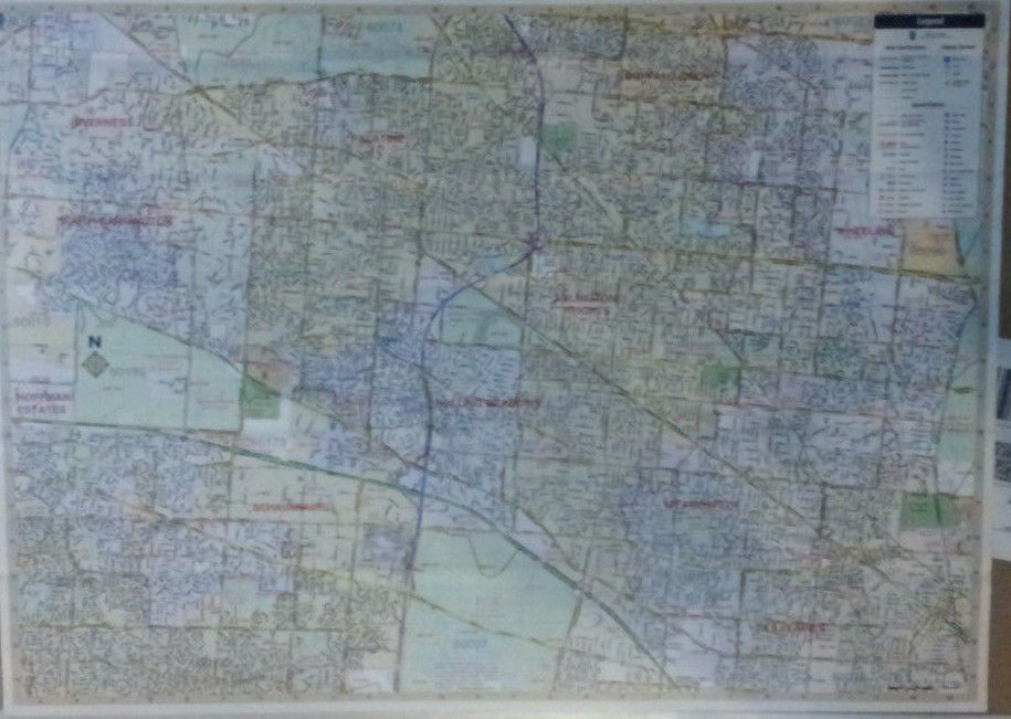 Cook County Northwest Suburbs IL Laminated Wall Map (K) - US