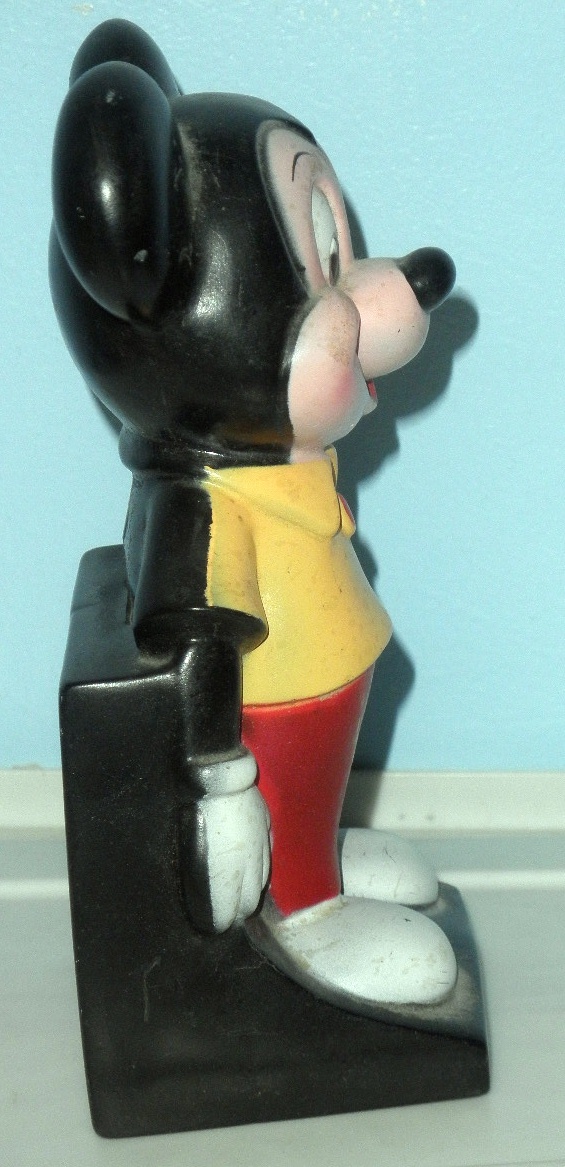 Disney - Mickey Mouse Coin Bank, Walt Disney Retro Play Pal Plastics Figural - Characters