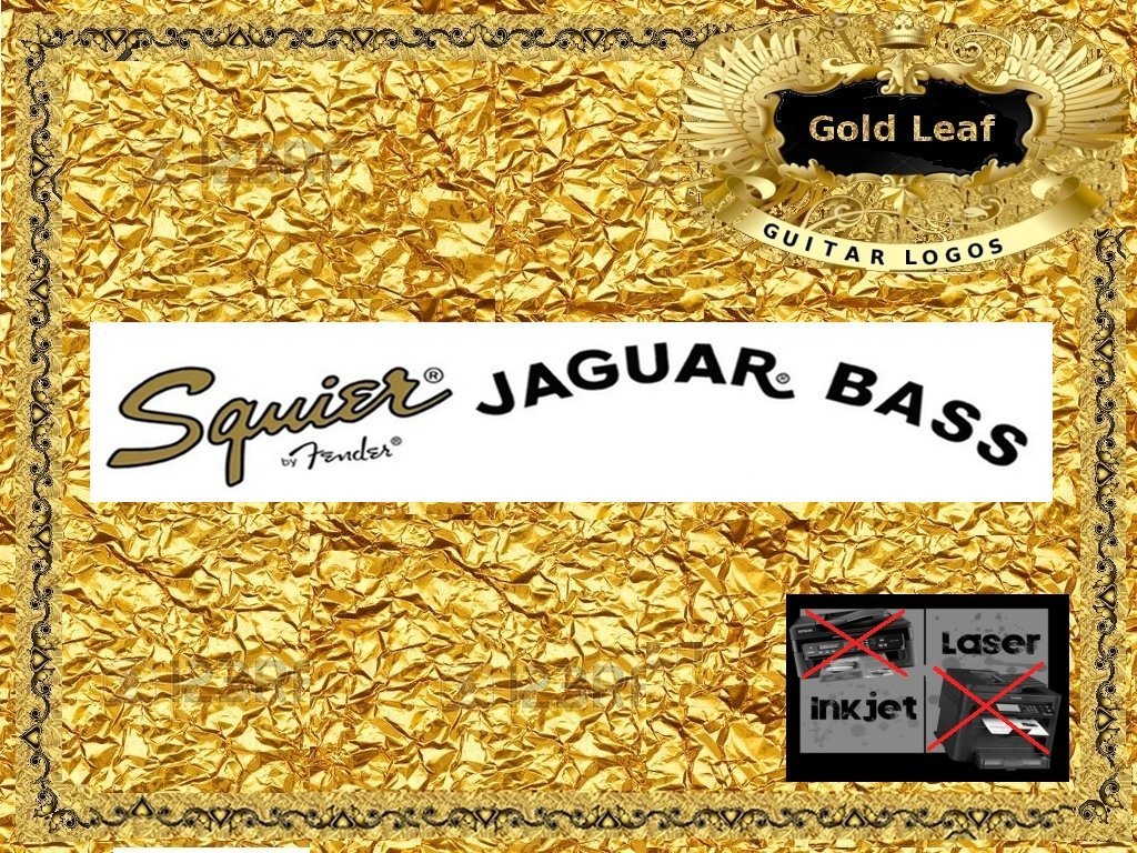 Squier Jaguar Bass Guitar Decal Inlay Headstock Sticker Waterslide Logo ...