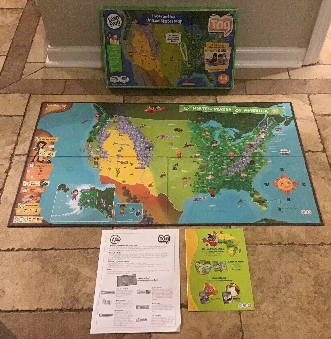 LeapFrog Tag - Interactive UNITED STATES MAP Learning System - Pen Not ...