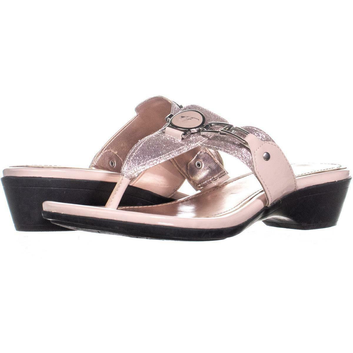 Marc Fisher Amina2 Thong Flip Flop Sandals 295, Pink Multi, 9.5 US ...