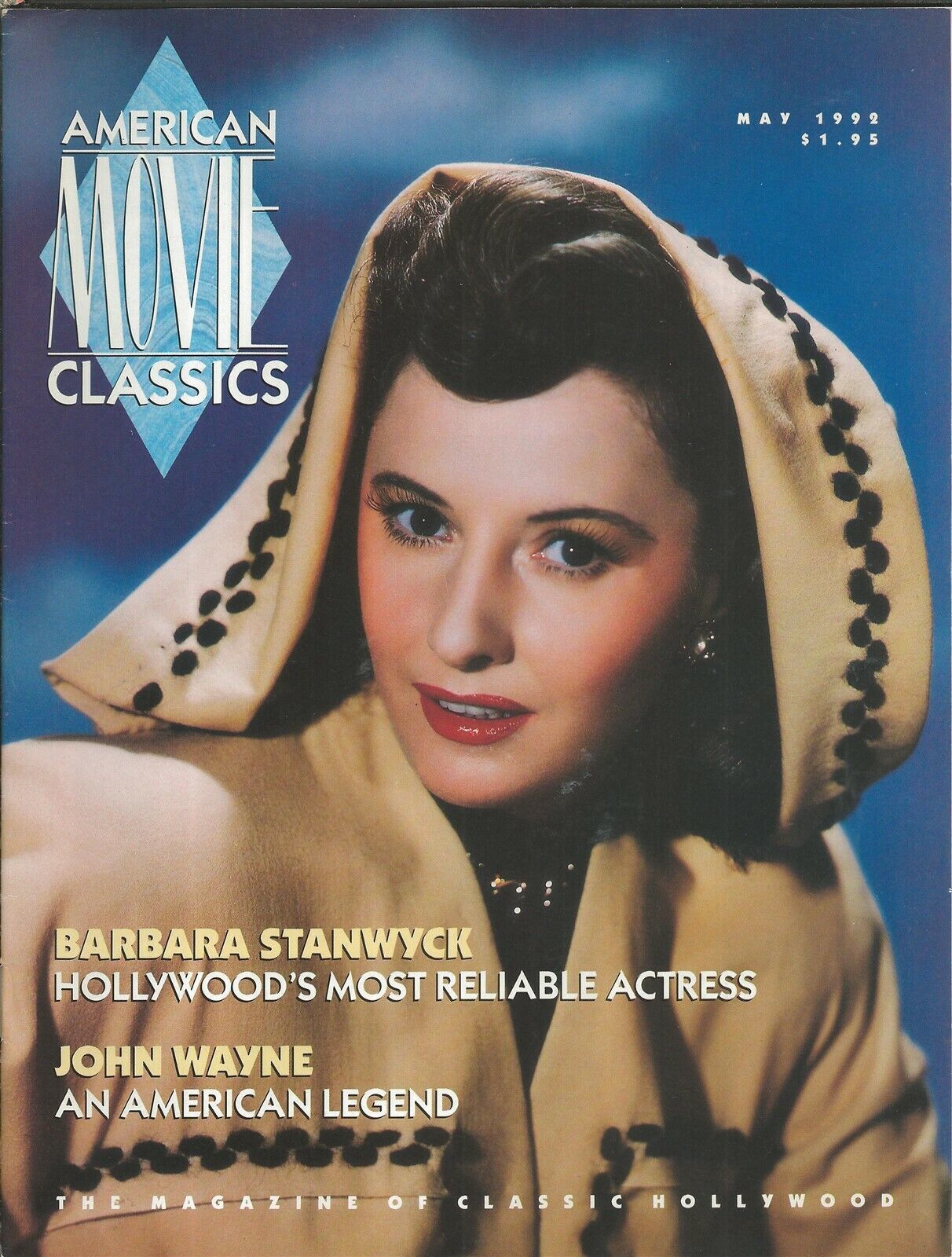 ORIGINAL Vintage May 1992 AMC Magazine Barbara Stanwyck Carole Lombard ...